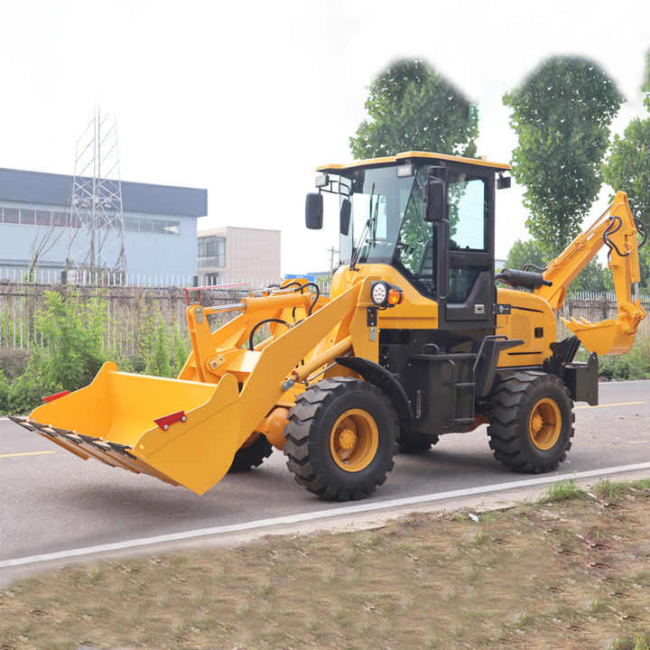 4 Wheel Steering Backhoe Loader - High Efficiency & Free Shipping