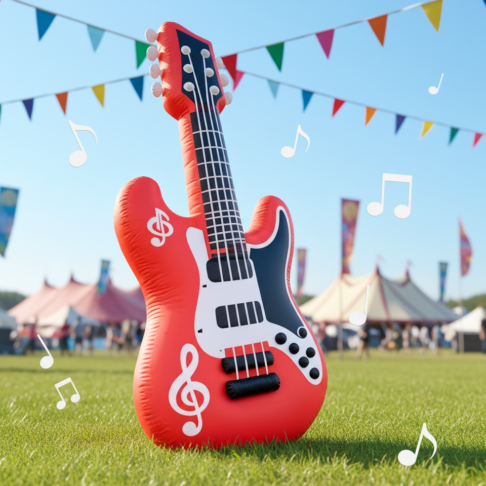 Giant Inflatable Guitar Model Balloon PVC Material UV Printed ...