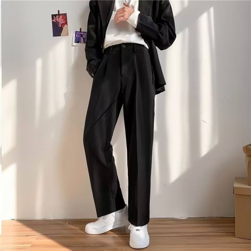OEM/ODM Custom Mens Floor-Length Wide-Leg Trousers | Non-Stretch ...