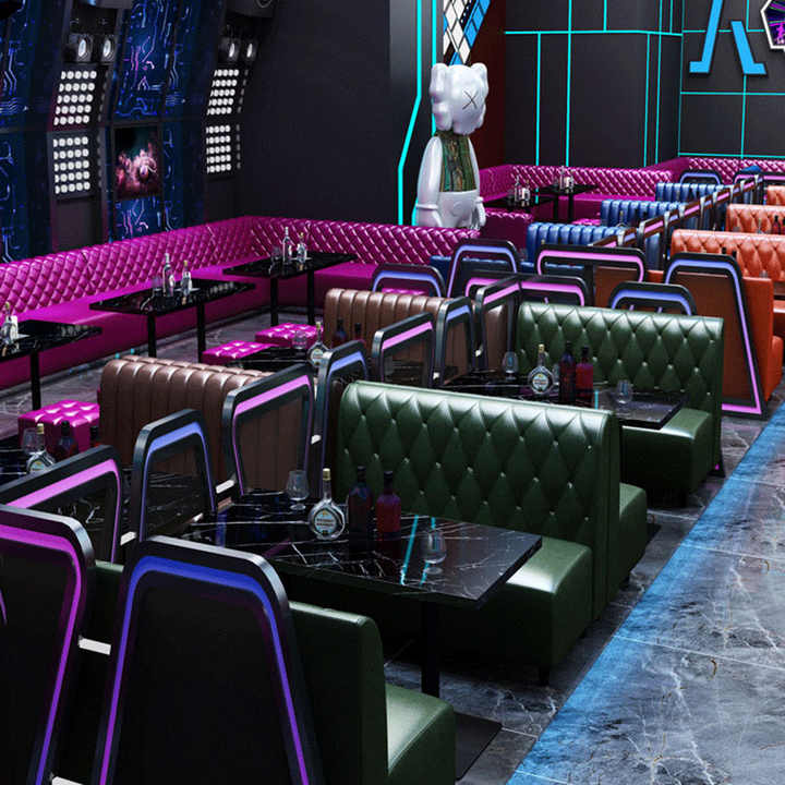 Luxury Commercial Hotel Night Club Lounge Sofa Booth Sets