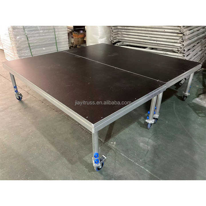 Outdoor Event Aluminum Portable Stage Platform with Wheels