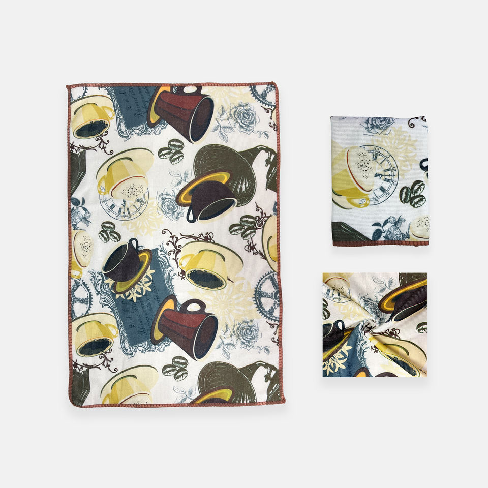 Dishwashing Dual Texture Scrubbing Microfiber Kitchen Rags Towel ...