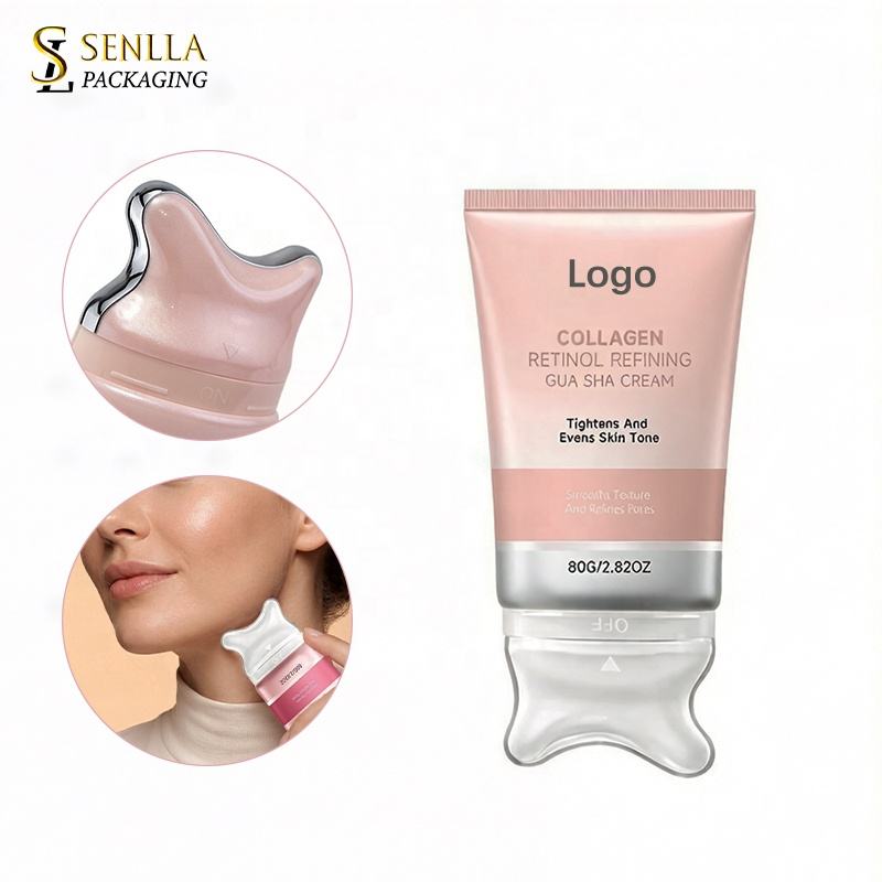 Custom Luxury 100ml Plastic Cosmetic Tube Massage Head Packaging Neck ...