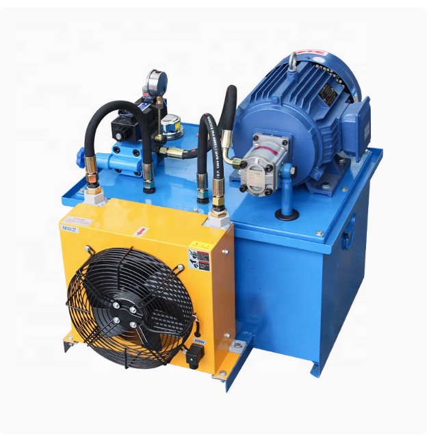 Hydraulic Pump Station Air-cooled Heat Dissipation Cylinder Pump Station Press Splitter 220V ...