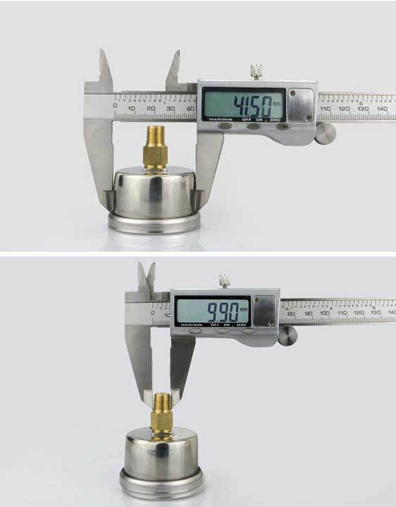 40mm Small Pressure Gauge High Accurate 2.5% Manometers in Psi Bar Unit ...