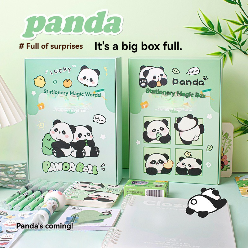 Skull Panda Blind Box - School Panda Surprise Stationery Set