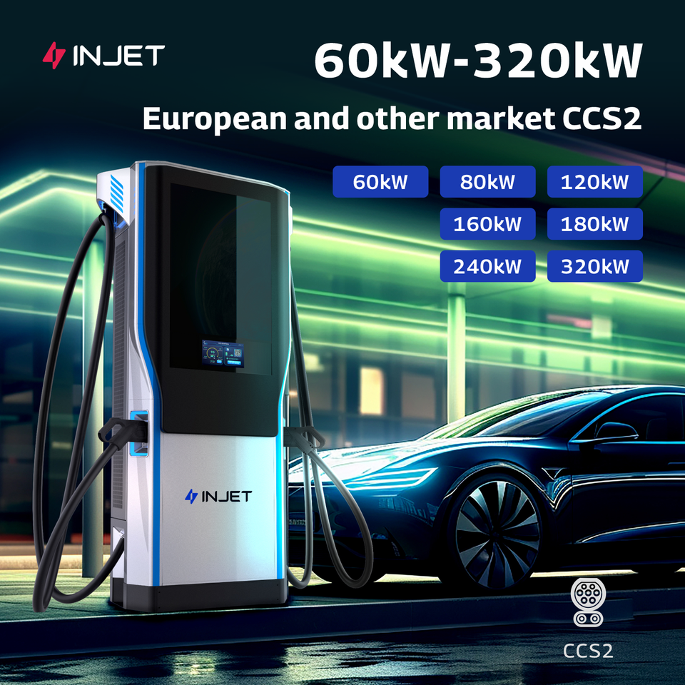 INJET New DC EV Charger 60kW-160kW OCPP CCS2/CCS1 Fast Electric Car ...