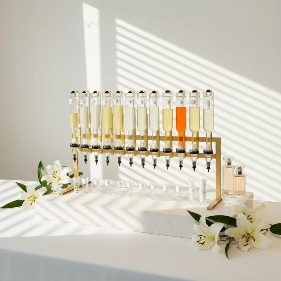 12pcs 500ml Gold Bulk Perfume Bar Dispenser Display Stable Bar Stand ...