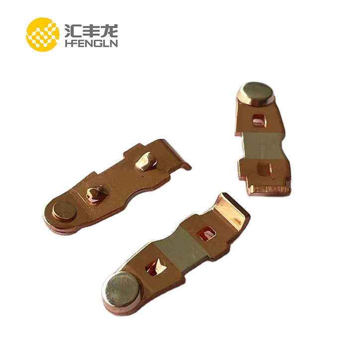 Silver Bimetal Contact terminal Copper Brass Stamping Part for Relay ...