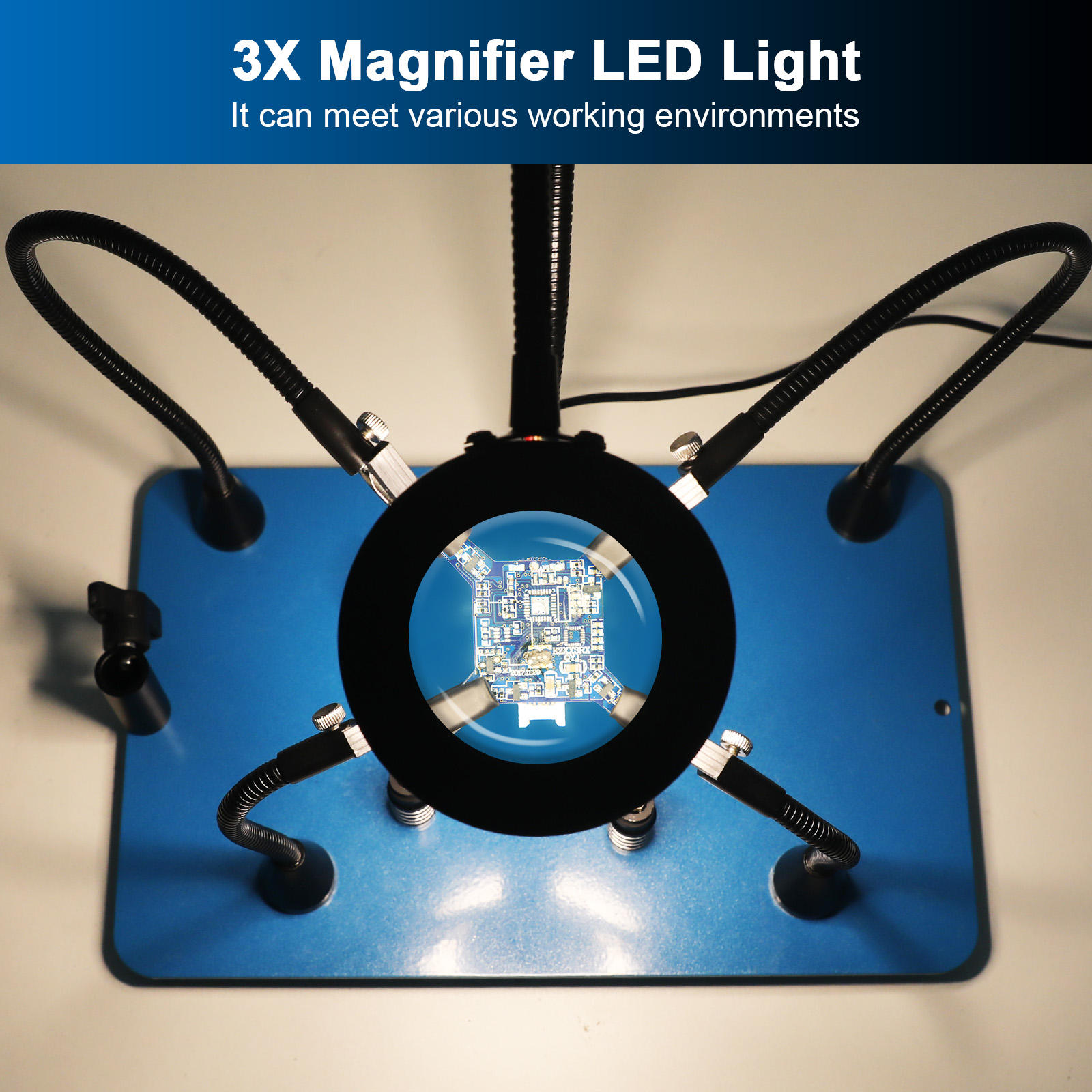 Soldering PCB Holder Soldering Helper Heat Gun Frame Magnetic Flexible ...