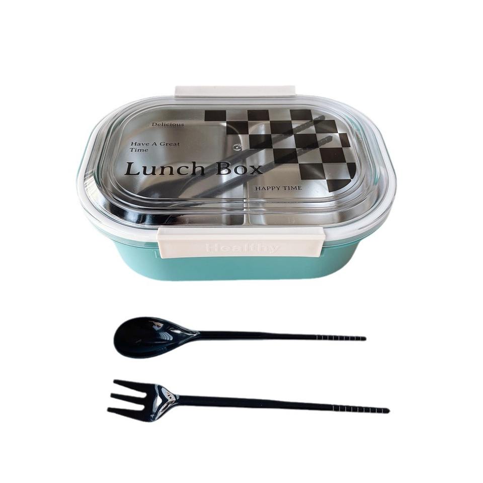 Korean Stainless Steel Microwavable Rectangle Flatware Set Large 2 ...