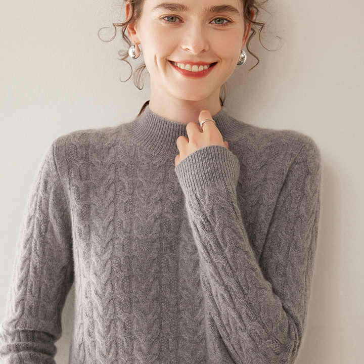 Casmere Turtleneck Women's Sweaters Manufacturers Custom Knit Winter ...