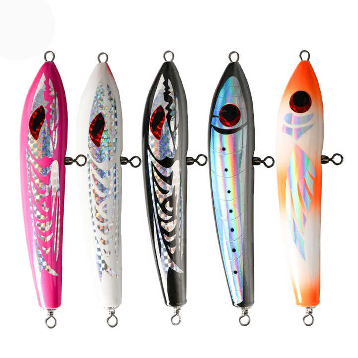 90g 23cm Deep Saltwater Wooden Timber Trolling Pencil Fishing Lure 5 ...