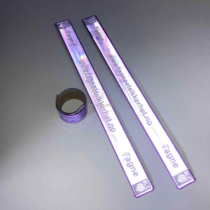 Personalized Pvc Slap Band Wide Reflex Slap Reflective Bracelet Wrap ...