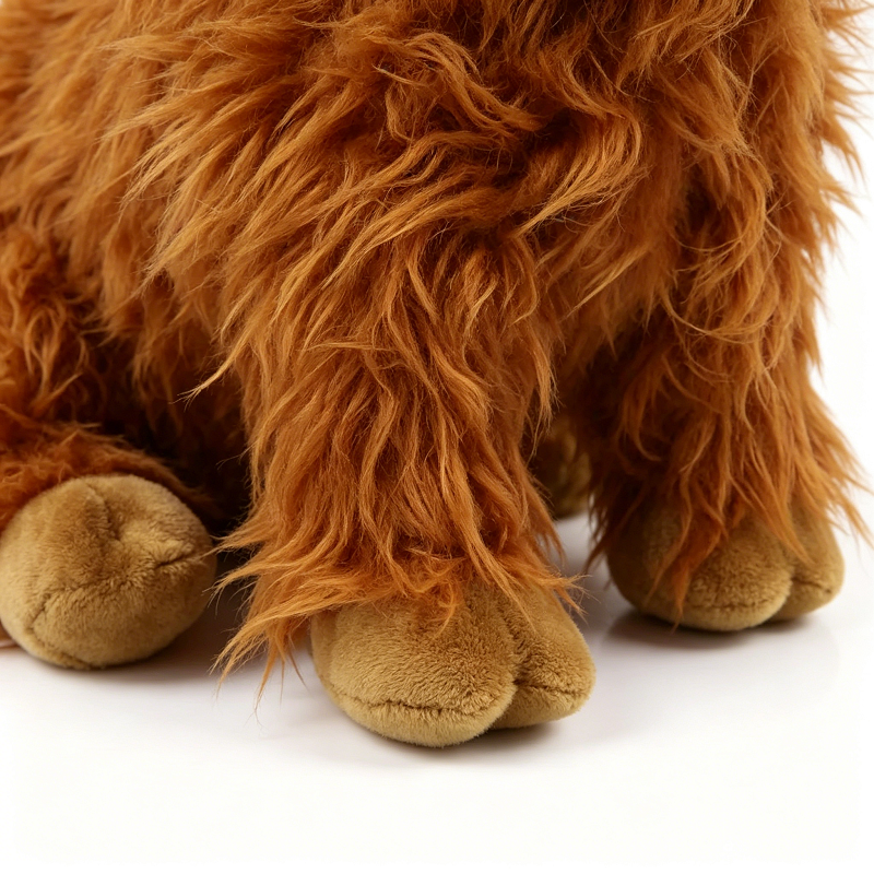 Realistic Highland Cow Plush Toy Soft Scottish Highland Cattle Stuffed ...