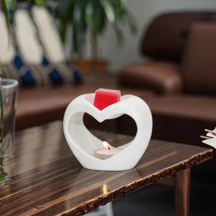 Heart Shape Wax Melt Burner - Aromatherapy Essential Oil