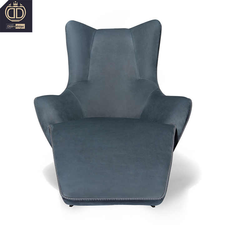 Egoiste Indoor Steel Base - Elegant Leather Chaise Lounge