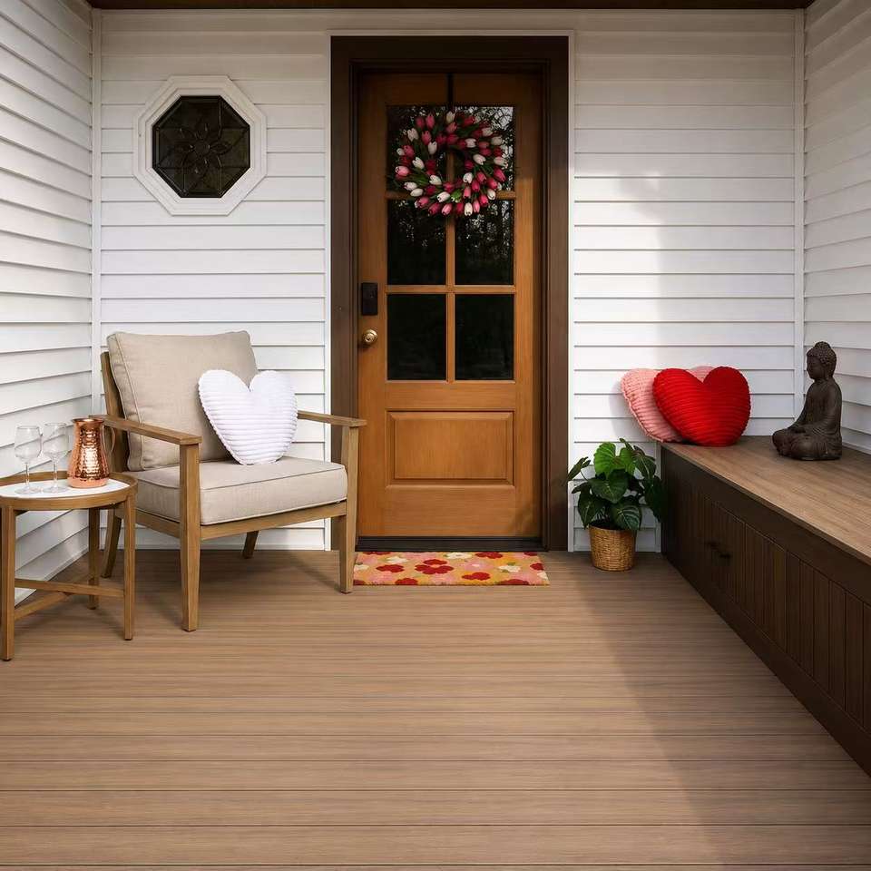 Higher Modern Luxury Square PVC Decking Dual Lock Click Installation ...