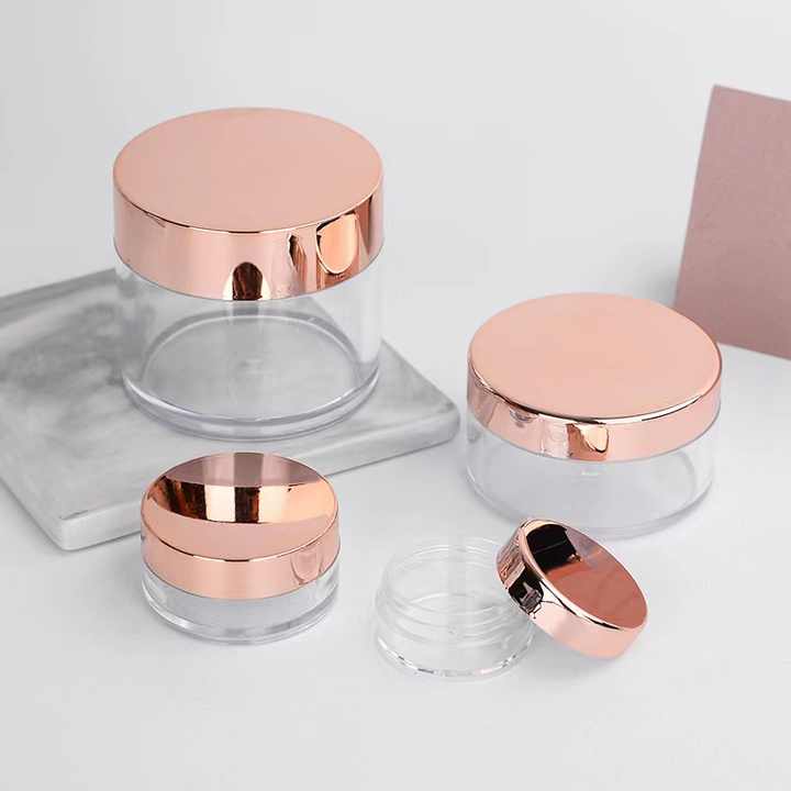 Plastic Jar 5g 10g Bottle for Cosmetic Powder Electroplated Lid Small ...
