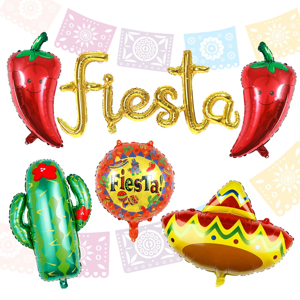 2026 Fiesta Party Decoration Balloons Mexican Fiesta Party Decorations ...