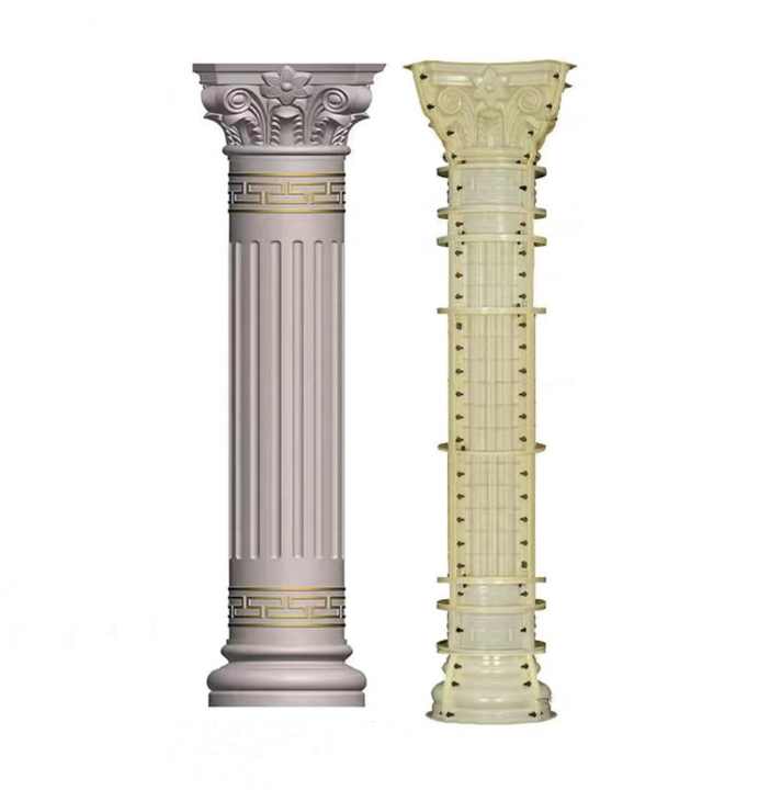 Plastic Roman Pillar Column Mould for Concrete - Durable & Reusable