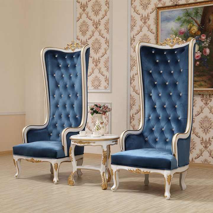 Antique King Throne Chair - Luxury Living Room Furniture