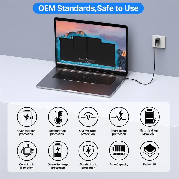 Replacement Cobalt Battery for MacBook Air 13 A1466 A1369 Compatible ...