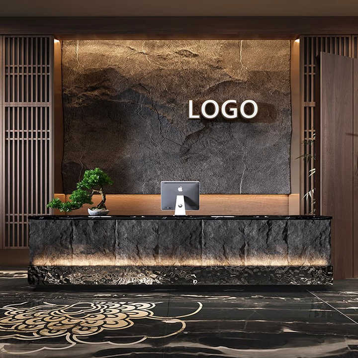 Shop Our Elegant Rock Reception Desk Bar with Stylish Design