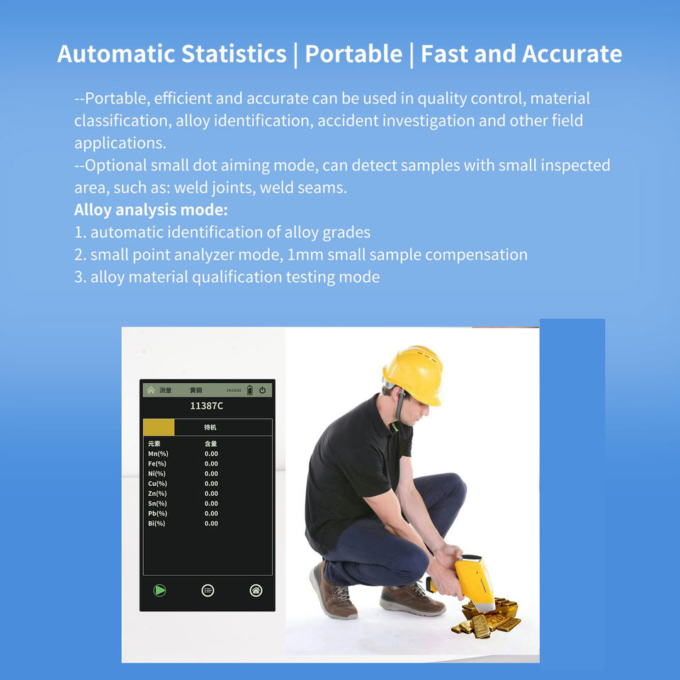 Portable Gold Purity Testing XRF Handheld Metal Analyzer