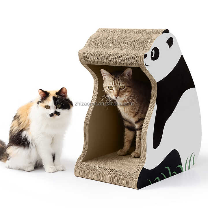 Panda Shape Design Cardboard Scratcher House for Cats| Alibaba.com