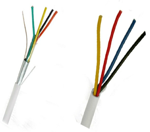 24 AWG Security Alarm Wire Cable 2/4/6/8 Core White PVC Jacket for Fire ...
