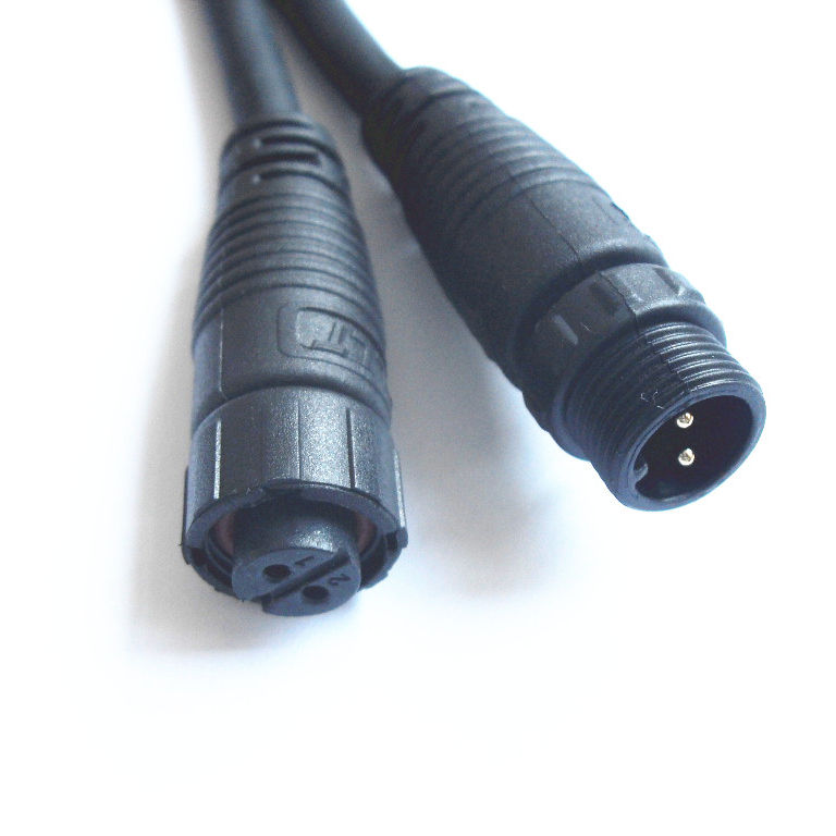 LLT M12 Waterproof Electrical Connector - 2 Pin Male Female IP65/IP67 ...