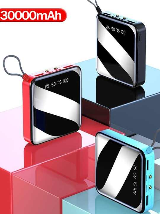 Mini Power Bank 30000mah - Portable Charger with LED Display