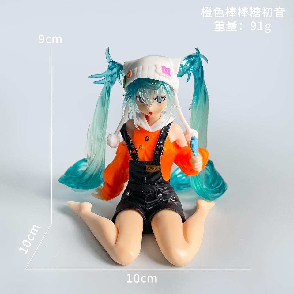 HESPER 9-14CM Cartoon Manga Figurine Statue Sitting Miku Candy Sweet ...