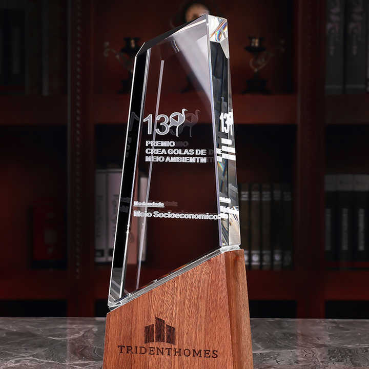 2023 New Design Award - Custom Laser Engraving Crystal Trophy