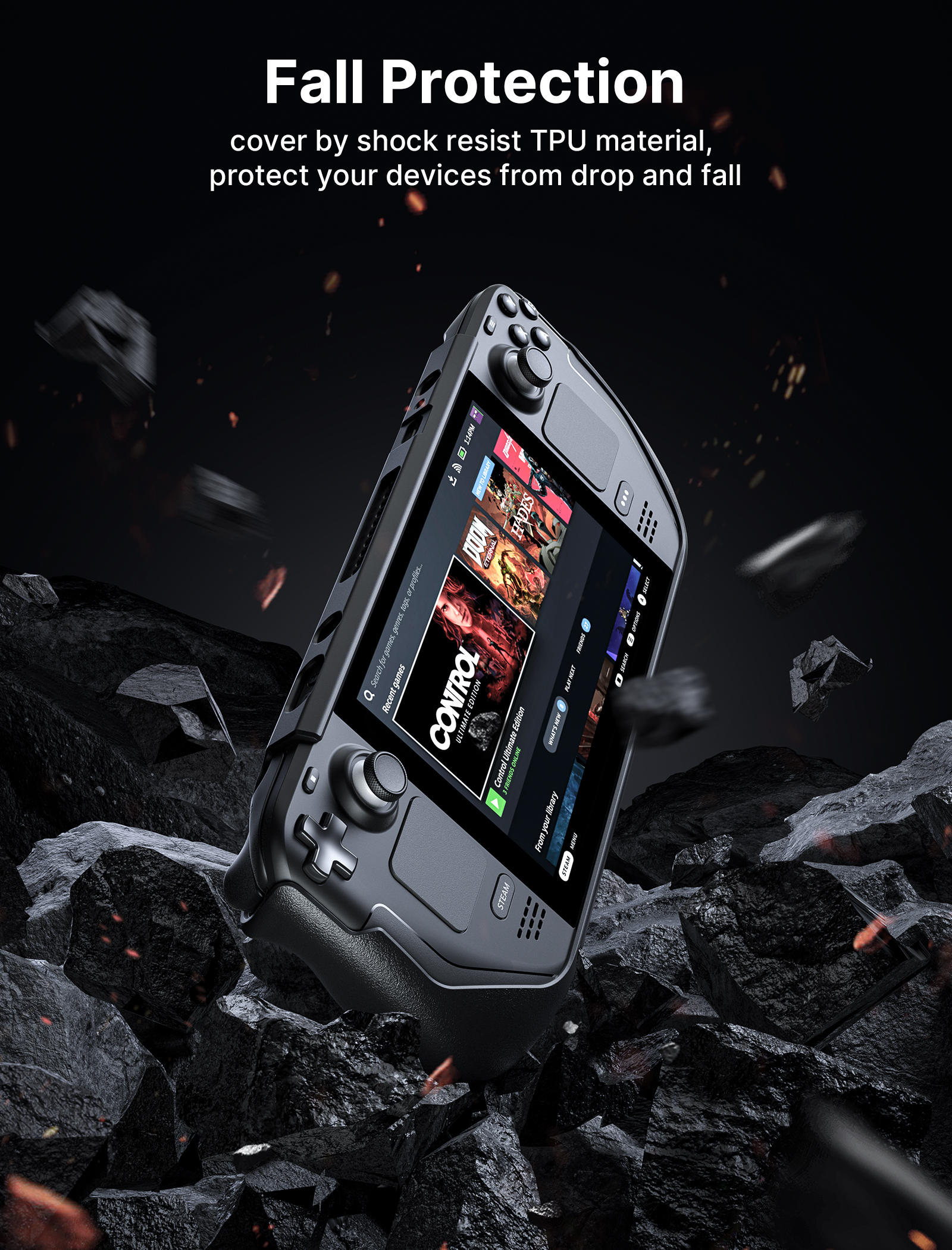 JSAUX Steam Deck PC Silicone Stand Case for Steam Deck Products from ...