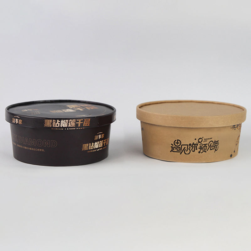 Custom Print Paper Lunch Bowl Factory Wholesale Disposable Kraft Paper ...