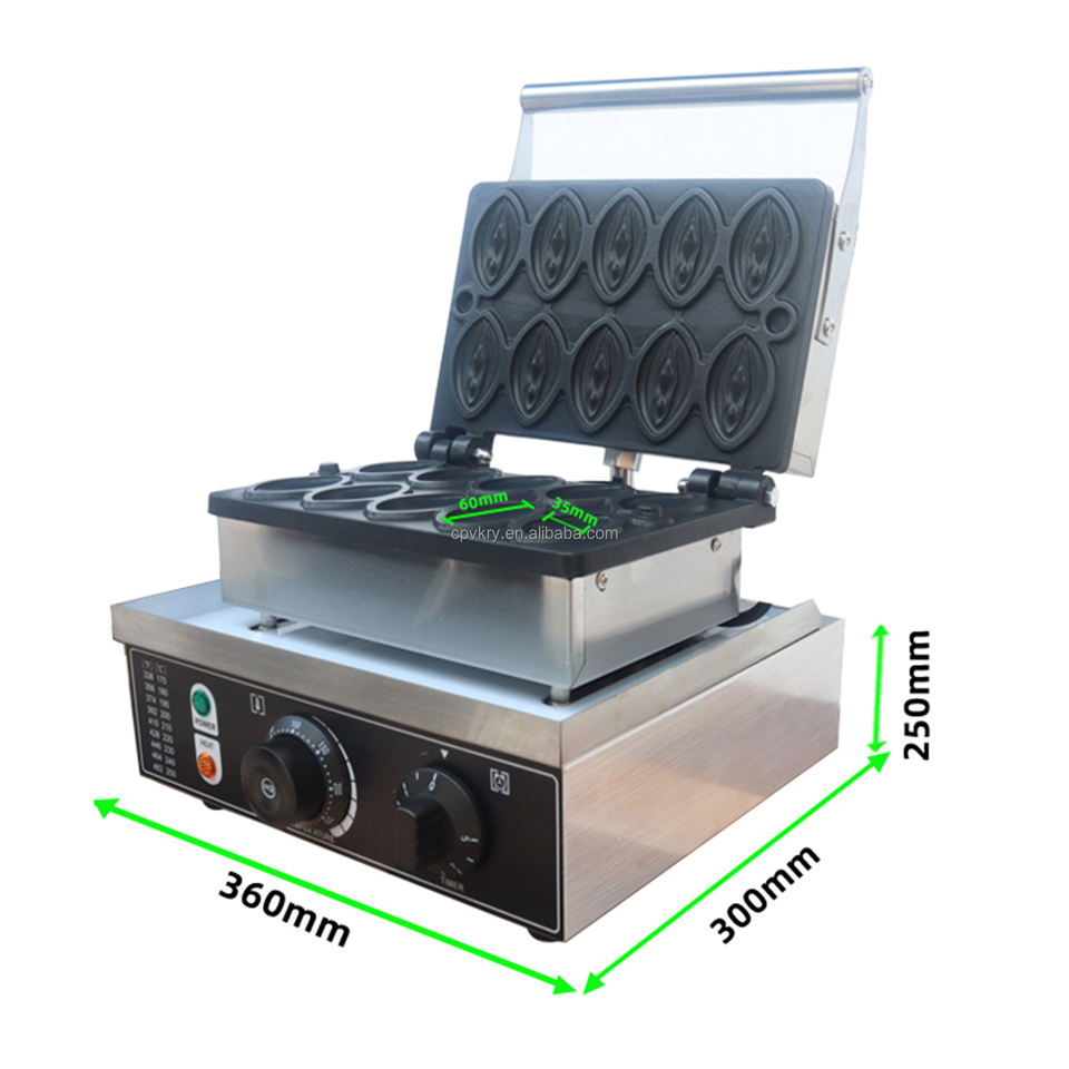 10pcs Mini Electric Waffle Iron Plates Non-Stick Coating Fast Heating ...