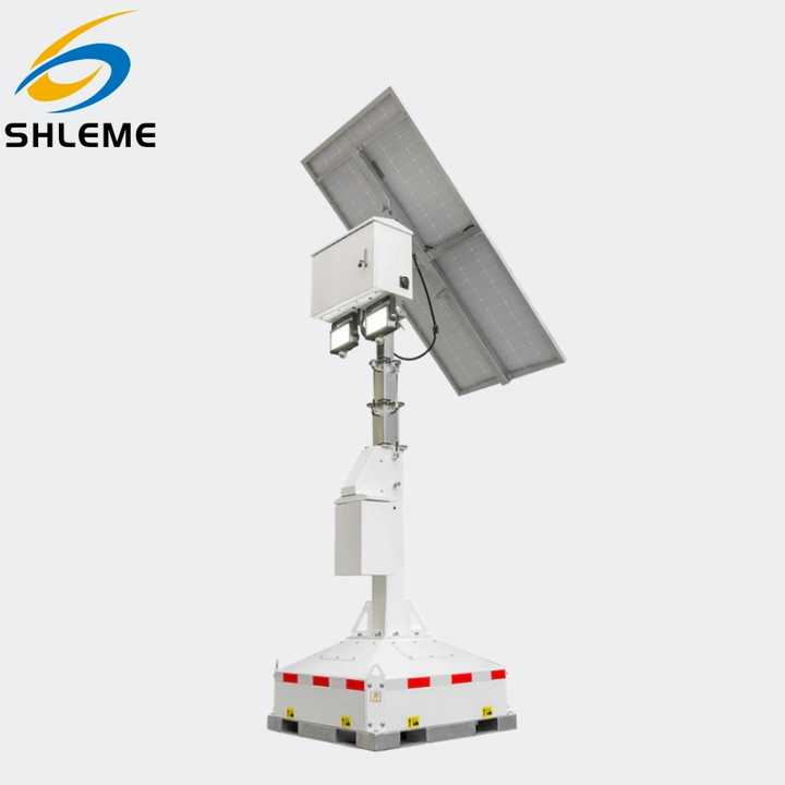 Off-Grid Mini Solar CCTV Tower Security Mobile Solar Surveillance Tower ...