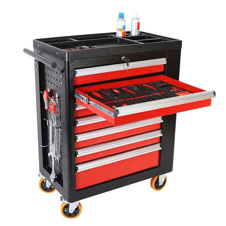 7 Drawer Movable Custom Color Trolley Cart Metal Tools Storage Trolley ...