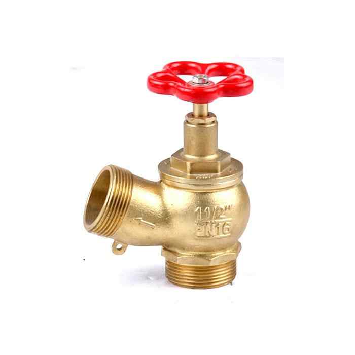 BSP Male Thread DN40 Brass Fire Hose Valve Inlet and Outlet ...