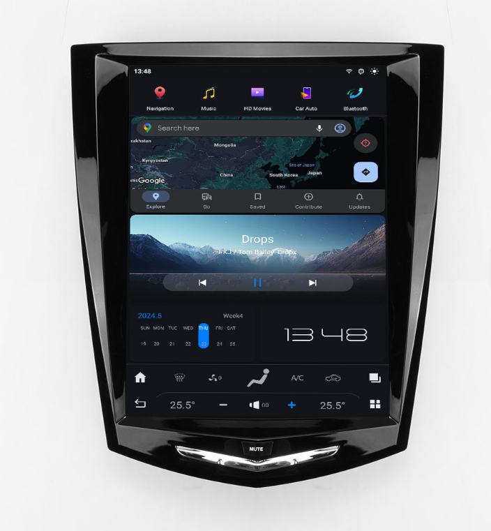 Tesla Style Android Car DVD Navigation Radio for Cadillac ATS XTS ATSL ...