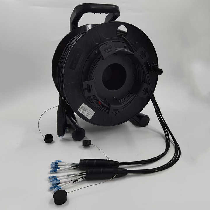 Broadcast Armoured Tactical Fiber Optic Cable Reel with 4 6 8 12 24 LC ...