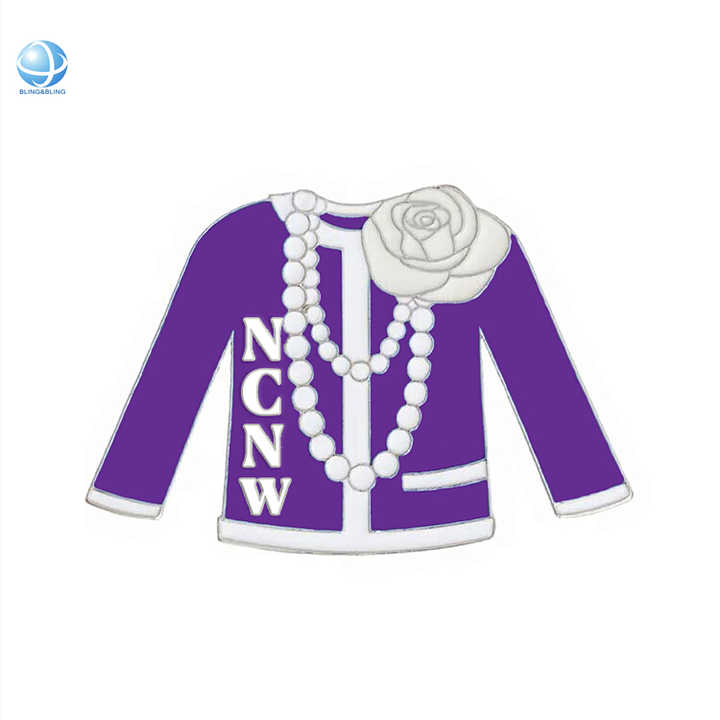 NCNW Jewelry - Elegant Purple Enamel Rhinestone Pins