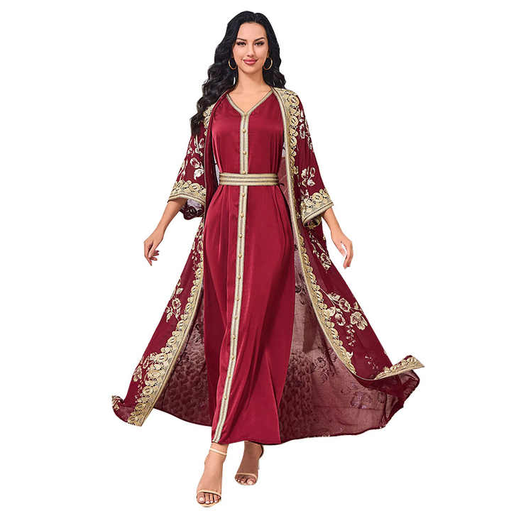 2260 Kuwii 2024 New Middle East Women's Stamped Robe Saudi Arabian ...