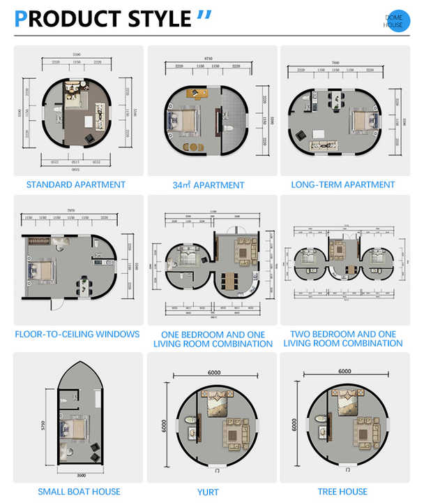 Prefabricated EPS Dome House Price - Waterproof & Durable