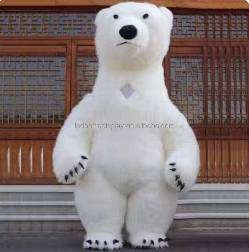 Mascots Costumes Adult Sized Inflatable Animal Cotton Plush Furry Suit ...