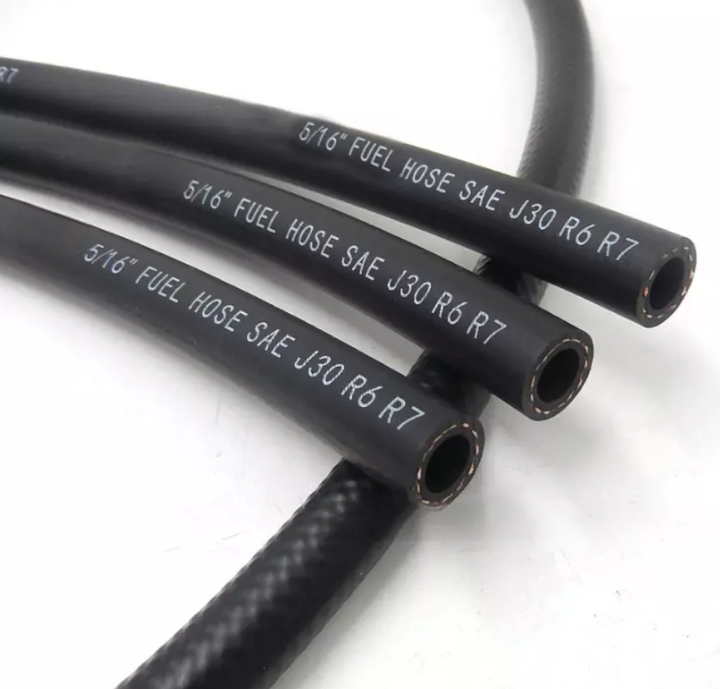 Nbr Fiber Braided Flexible Rubber Hoses Fuel Oil And Gas Line Petrol