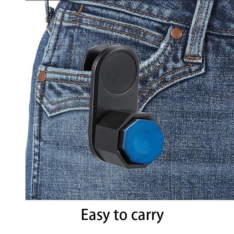 Portable Pool Cue Magnetic Chalk Holder with Silicone Belt Clip for ...