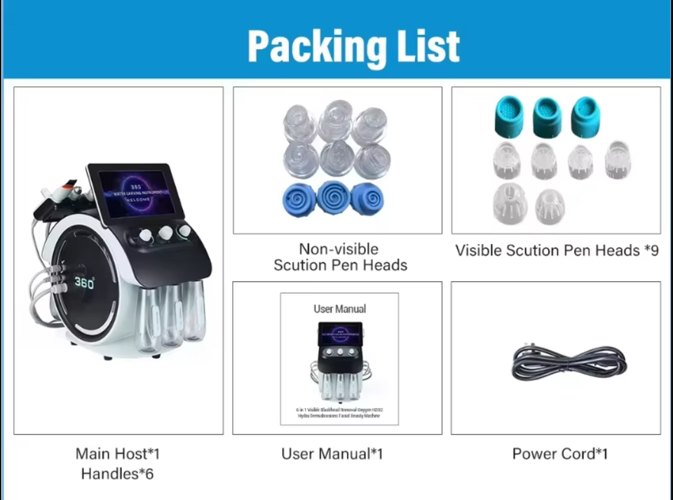 2026 Salon Equipment 360° Visual Hydrogen Hydro Facial Beauty Face ...